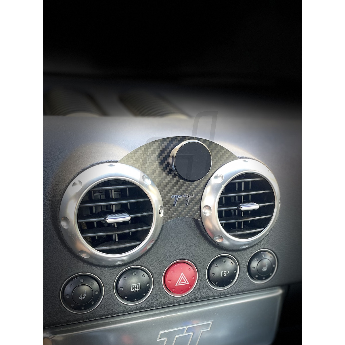 Audi TT 8n Handyhalterung Carbon Edelstahl Alu Magnet Klemmhalterung ...